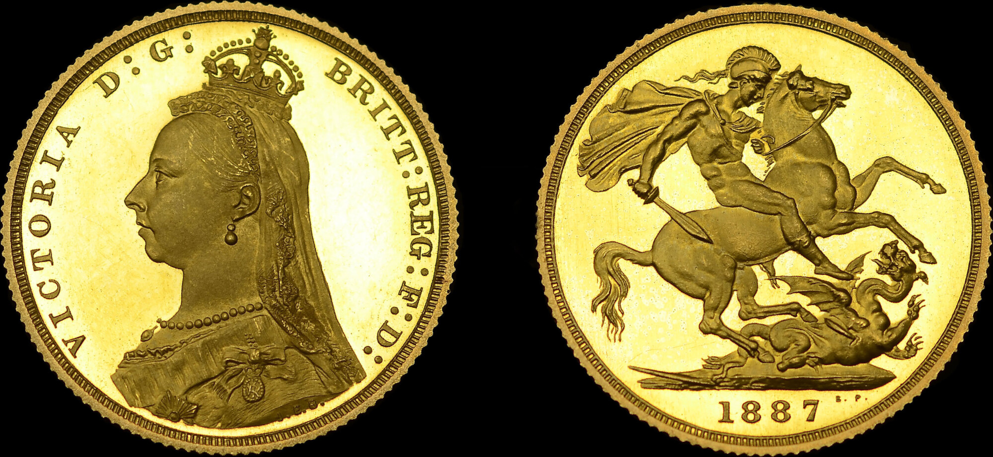 GREAT BRITAIN VICTORIA, 1887 GOLD PROOF SOVEREIGN, JUBILEE ISSUE, PF64 ...