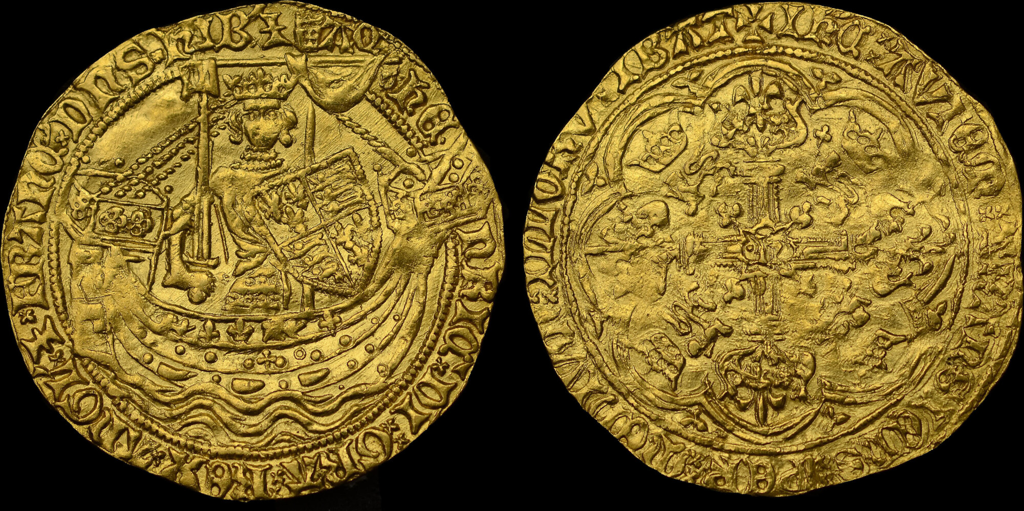 GREAT BRITAIN 1412-13 HENRY IV LIGHT COINAGE GOLD HAMMERED NOBLE | MA-Shops