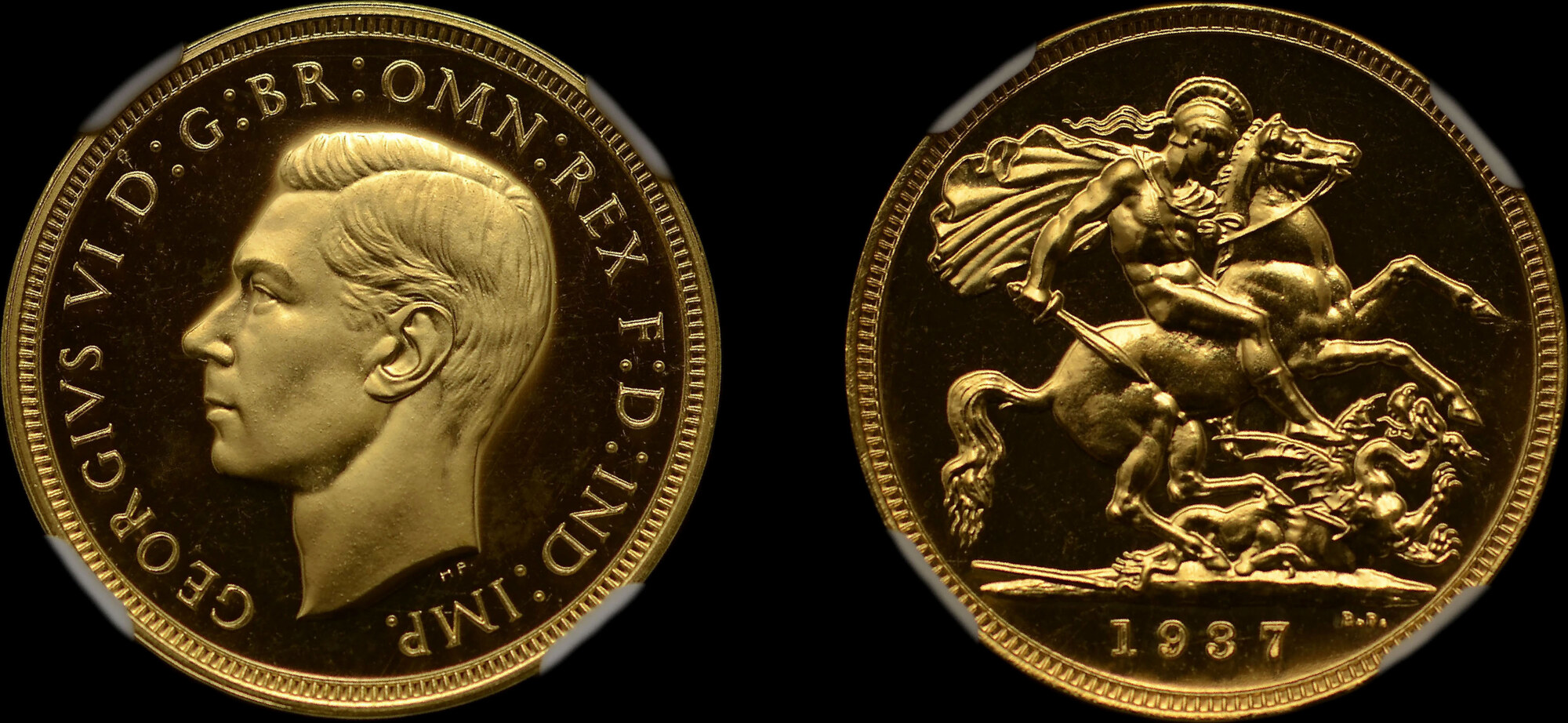 GREAT BRITAIN GEORGE VI, 1937 PROOF GOLD SOVEREIGN PF 66* (STAR) | MA-Shops