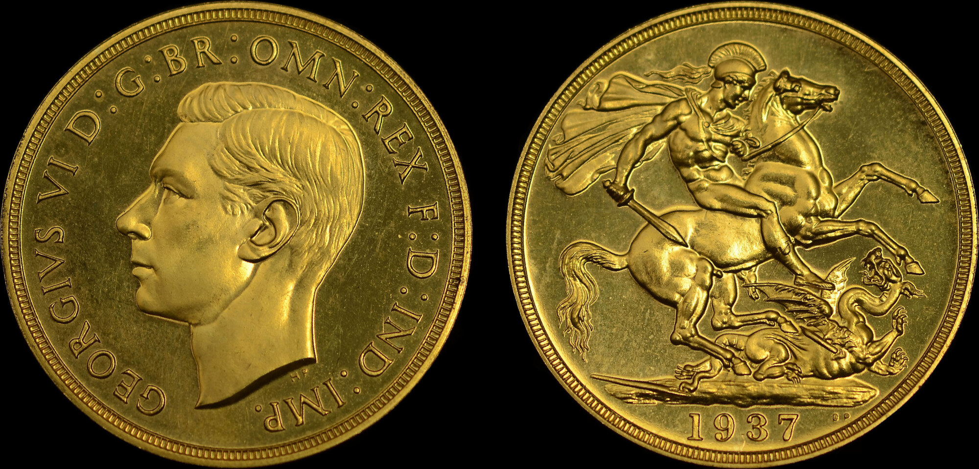 GREAT BRITAIN GEORGE VI, 1937 GOLD PROOF TWO POUNDS PR 65 | MA-Shops