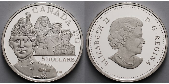 Kanada 5 $ 2012 Georgina Pope 1862 - 1938, military women, inkl. Etui ...