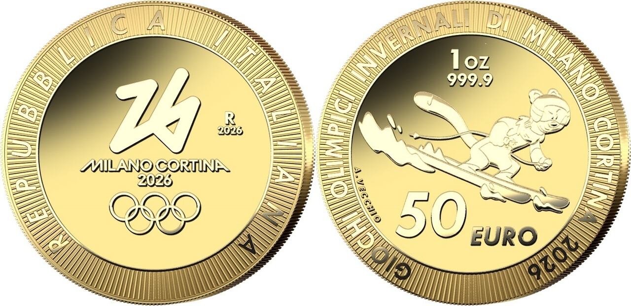 Italien FRÜHLINGSANGEBOT! 50 Euro 31,10g fein 28,00 mm Ø 2026 - Reverse ...