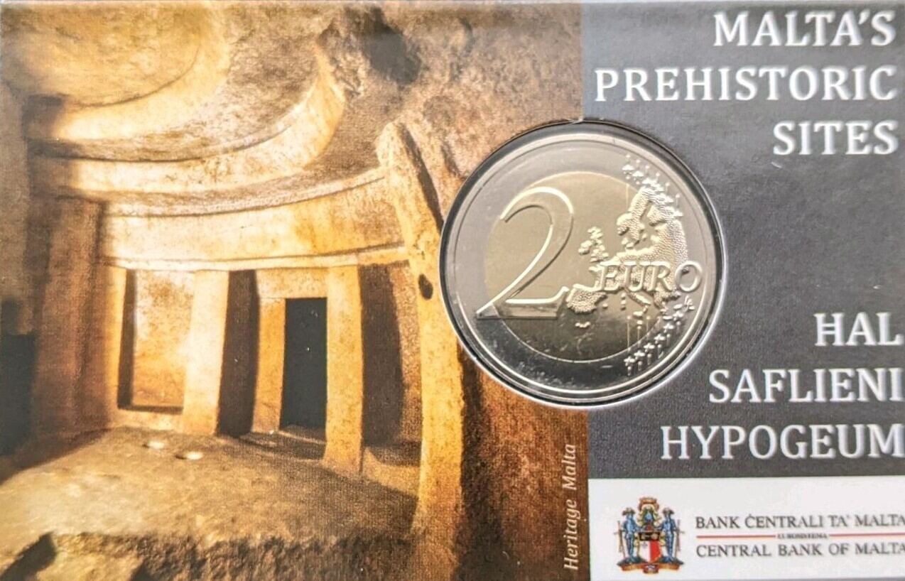 Malta 2 Euro 2022 Prähistorische Stätten Hal Saflieni ( 4000-2500BC ) 7 ...