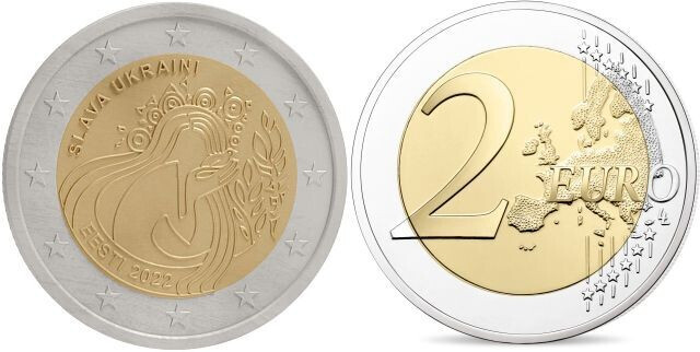 Estland 2 Euro 2022 Frieden Für Die Ukraine Slava Ukraini Stgl Ma