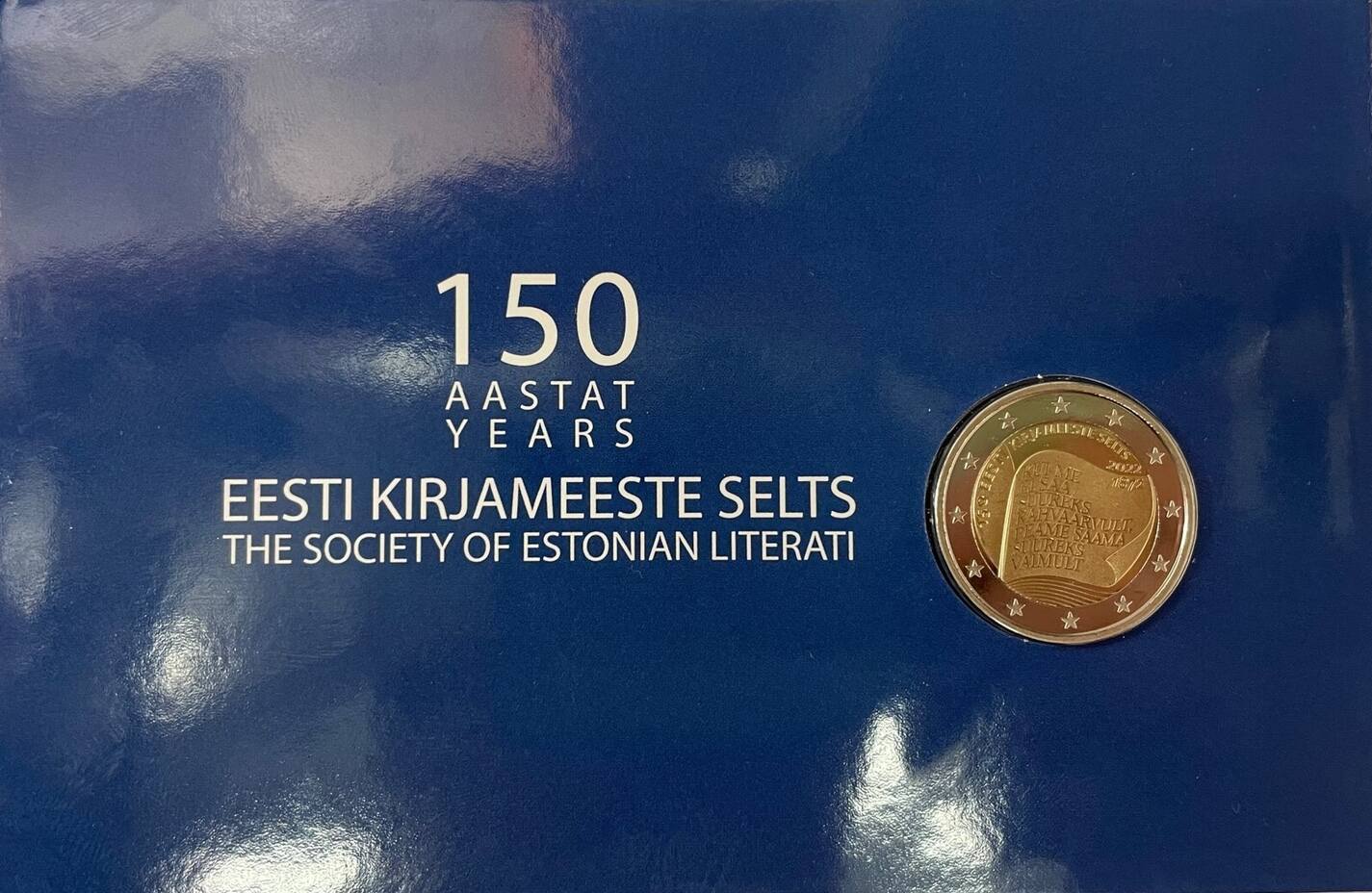 Estland 2 Euro 2022 150 Jahre Literaturgesellschaft Im Blister Stglim