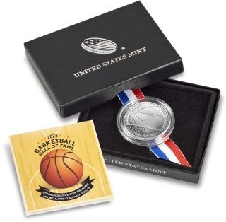 USA 1/2 $ 2020 D Basketball Hall of Fame - 60. Jubiläum - in Kapsel ...