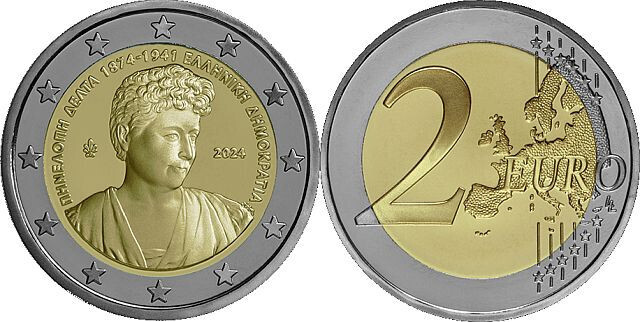 Griechenland 2 Euro 2024 150. Geburtstag Penelope Delta ...