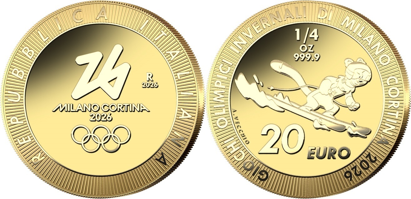 Italien FRÜHLINGSANGEBOT! 20 Euro 7,78g fein 22,00 mm Ø 2026 - Reverse ...