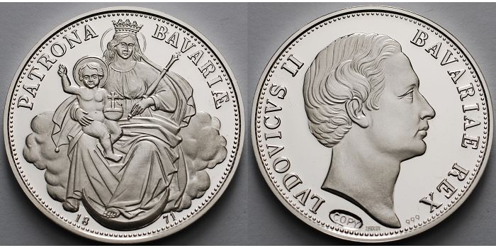 Deutschland 20,00g fein36mm Ø Medaille Ludwig II. -Ludovicus II ...