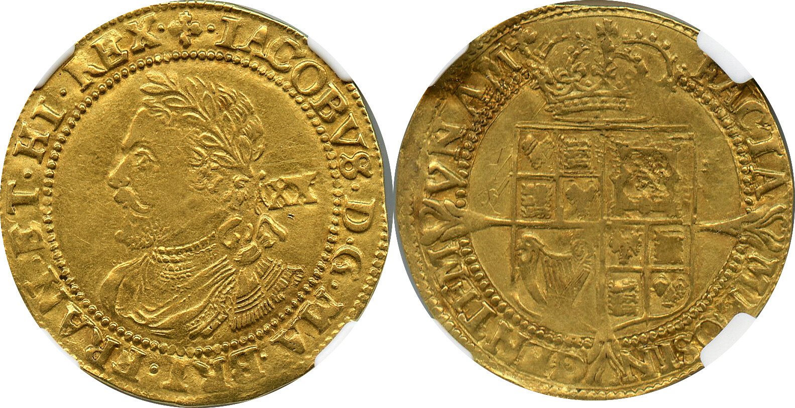 ENGLAND Great Britain (1624) ENGLAND JAMES I LAUREL GOLD == SALE == NGC ...