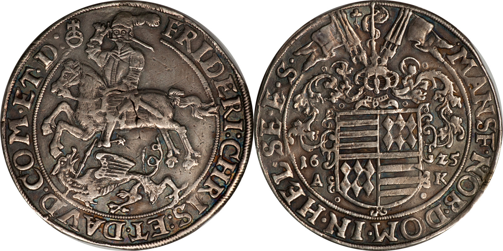 Germany Mansfeld 1625-AK Friedrich Christoph & David Silver Taler ...