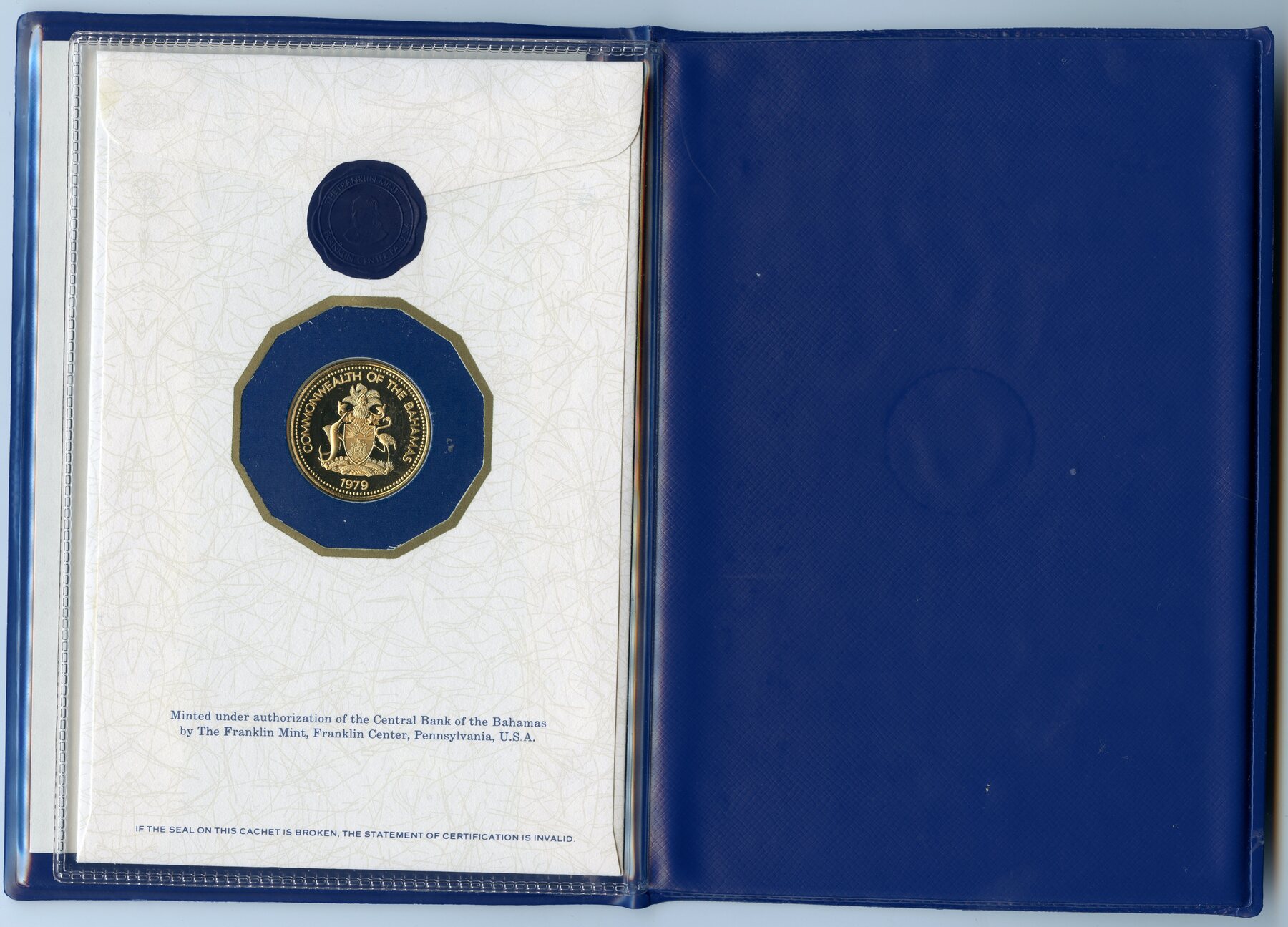 $250 1979 Bahamas GOLD Commemorative Limited Issue in Original mint ...