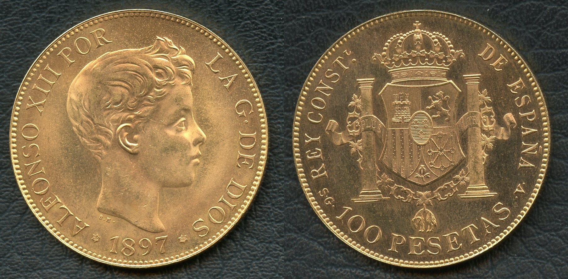 Spain 100 pesetas 1897 (1962) Alfonso XIII (1886-1931) UNC | MA-Shops