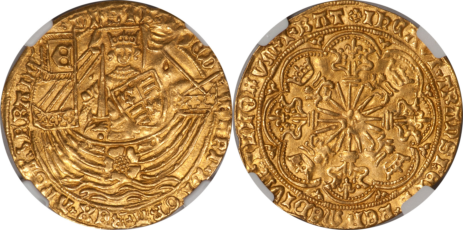 Great Britain 1464-65 Edward IV Gold Ryal (Rose Noble) PCGS AU Details ...