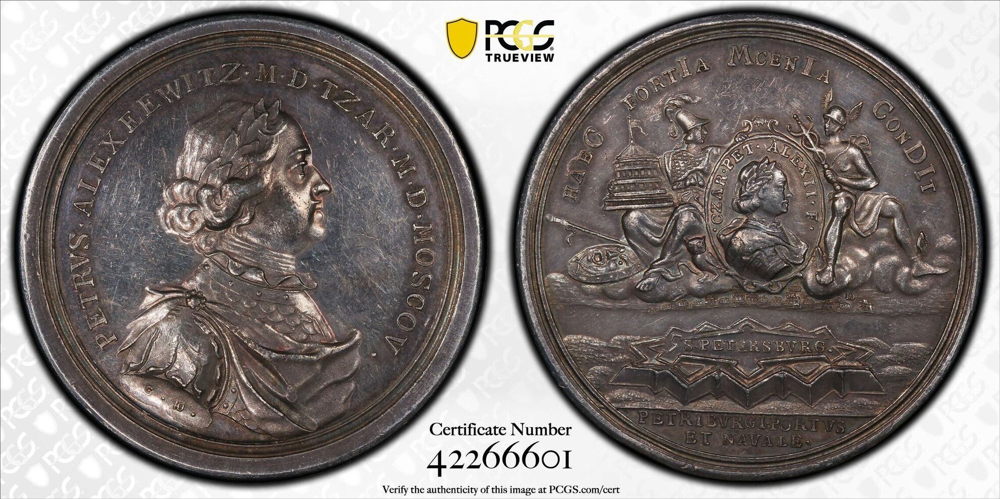 Russia nd(1703) Peter The Great Medal on St. Petersburg Foundation 1703 ...