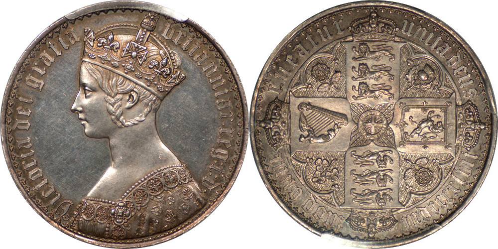 Great Britain 1847 Victoria Proof Gothic Crown PCGS PR-63 | MA-Shops