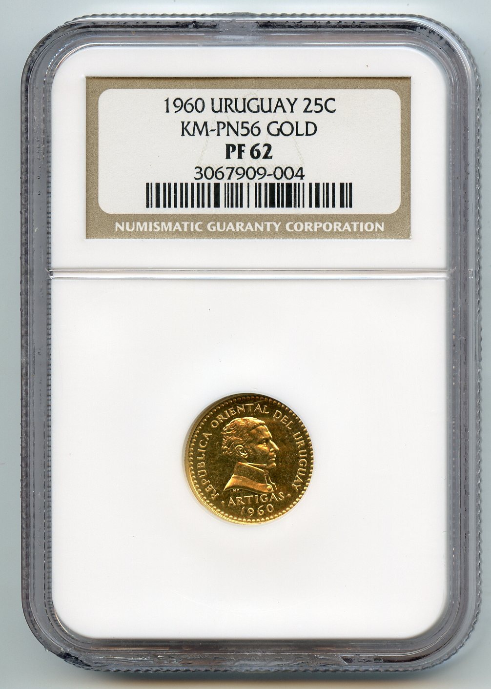 URUGUAY 25C 1960 PATTERN Mintage 100,medal rotation,EXTREMELY RARE NGC ...