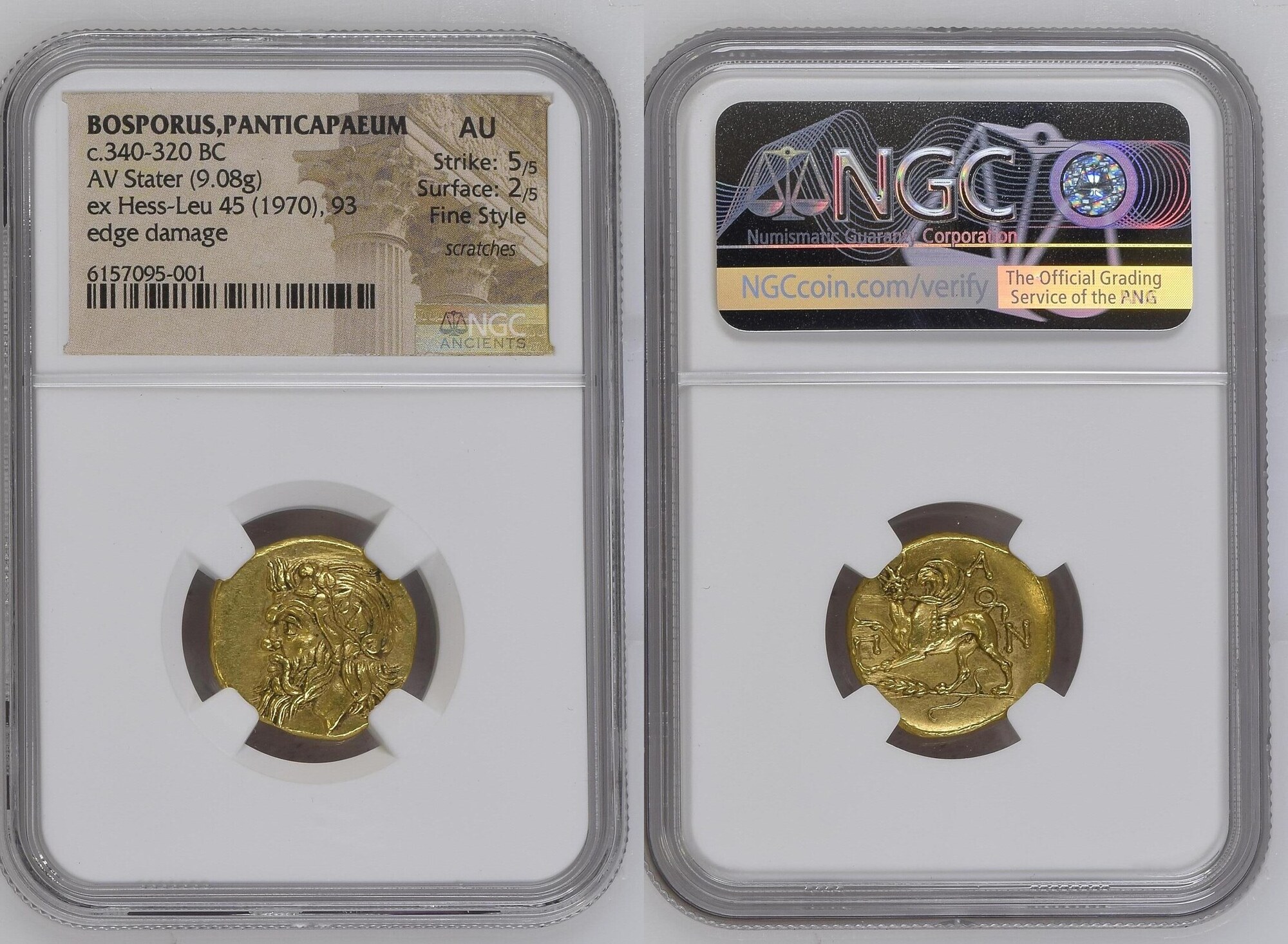 BOSPORUS,PANTICAPAEUM c.340-320 BC CIMMERIAN BOSPORUS. Panticapaeum. Ca ...