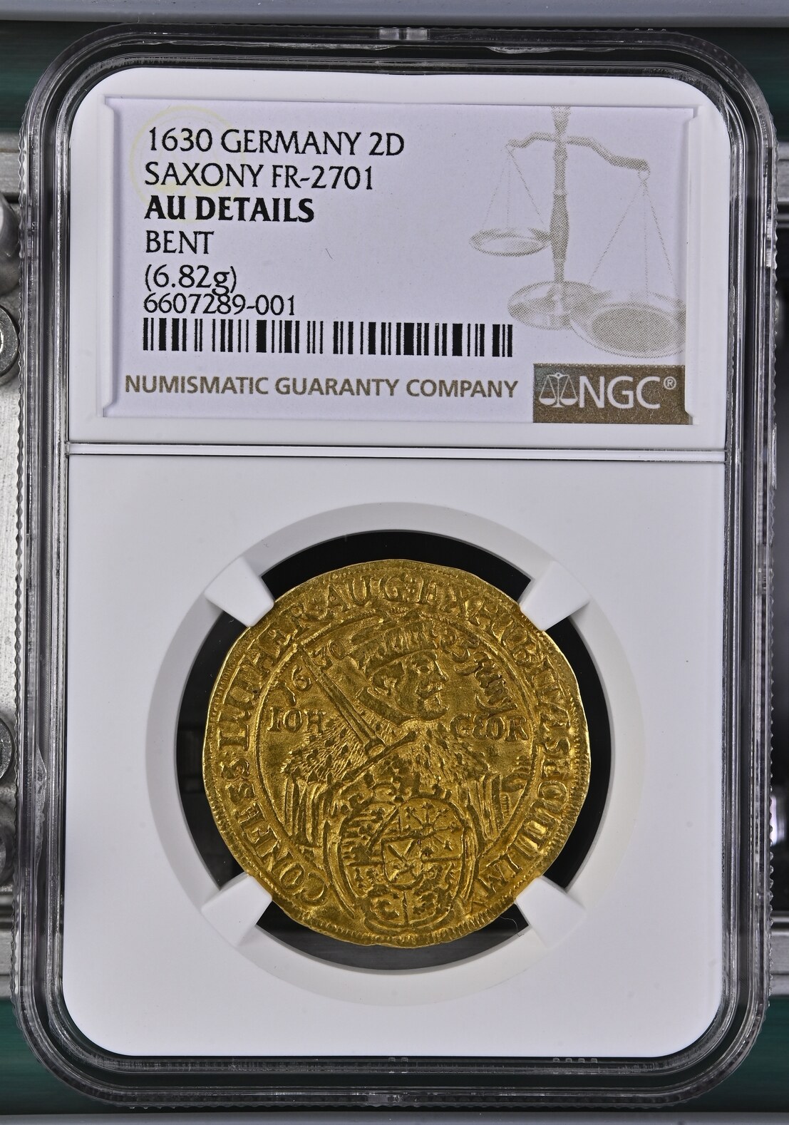 GERMANY 2D Saxony 2 Ducats 1630 Augsburg Confession High grade NGC AU ...