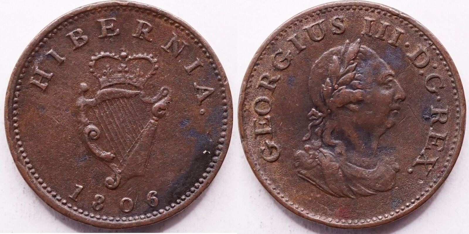 Ireland farthing 1806 George III ss/ss+ | MA-Shops