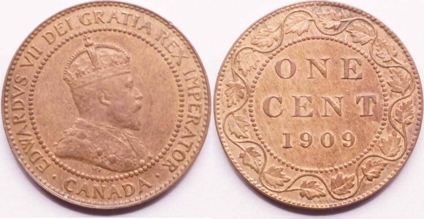Canada one cent 1909 Edward VII vzgl | MA-Shops