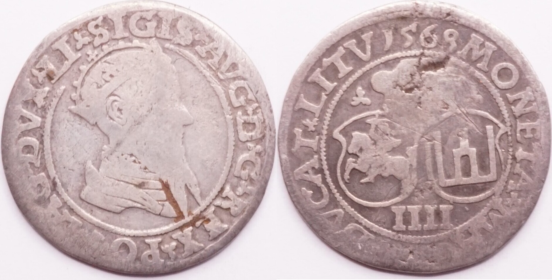 LITHUANIA 4 groschen 1568 Sigismund II August s-s+ | MA-Shops