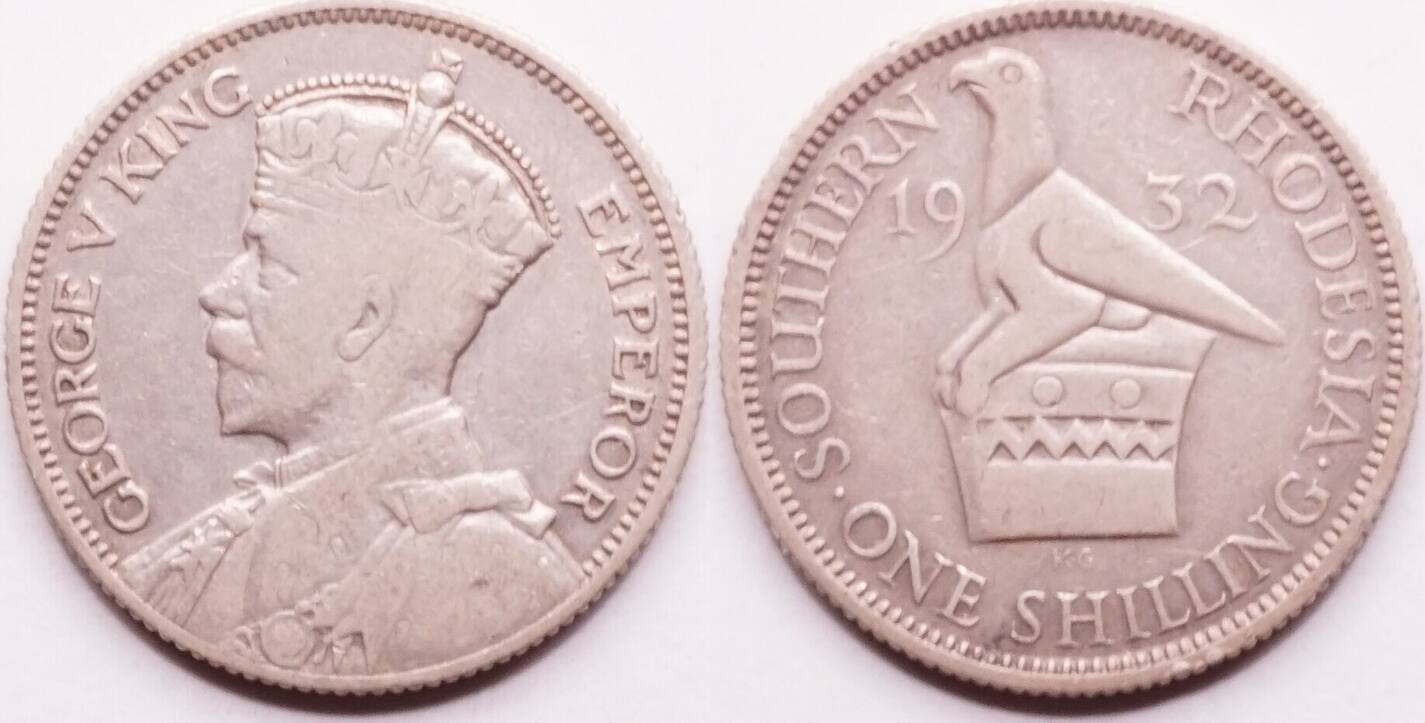 SOUTHERN RHODESIA Shilling 1932 George V ss- | MA-Shops
