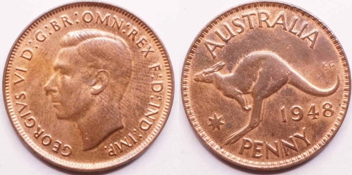 Australia penny 1948 George VI vzgl | MA-Shops