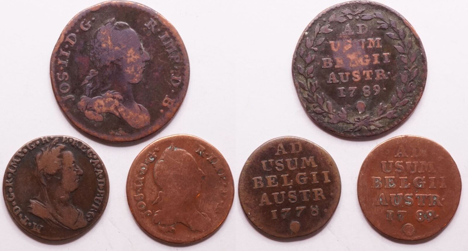 Austrian Netherlands, Brussel (lot) liard and double liard 1778-1789 ...