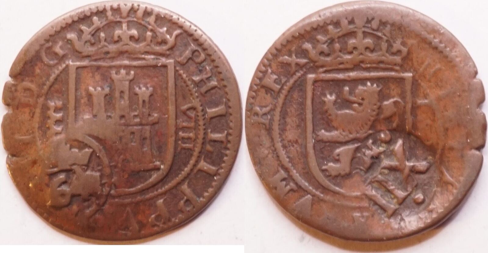 Spain - Segovia 8 maravedis 1600-1620 Felipe IV ss-vzgl- | MA-Shops