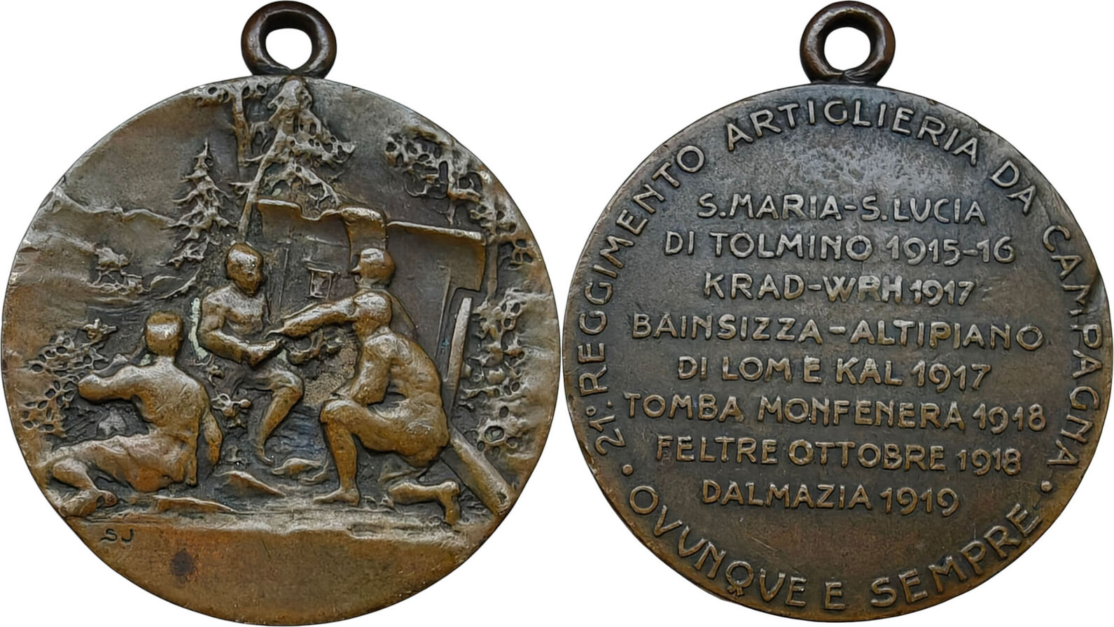 Italy medal early 20th century 21 Reggimento Artiglieria da campagna ...