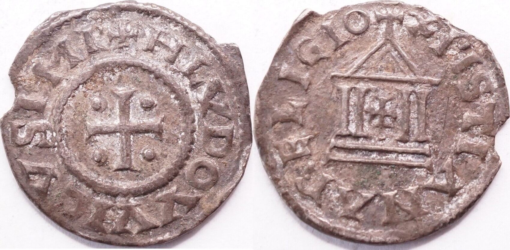 France, Carolingienne, Louis le Pieux denier 814-840 AD Christiana ...