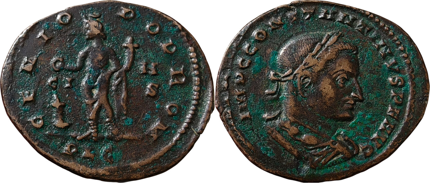Roman Empire - Lyon follis or nummus 307-337 AD Flavius Valerius ...