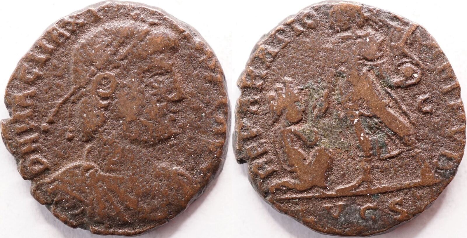 Roman Empire, Lyon AE2 383-388AD Magnus Maximus s/ss | MA-Shops