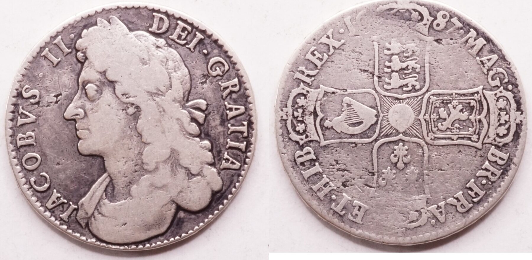 Great Britain half crown 1687 James II s | MA-Shops