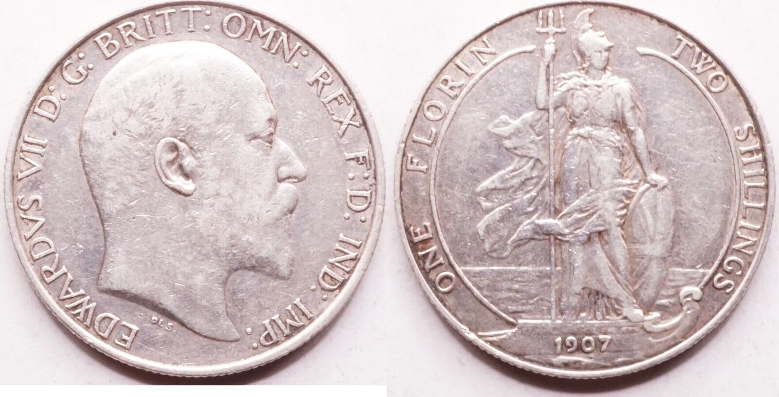 Great Britain one florin, 2 shillings 1907 Edward VII ss+ | MA-Shops