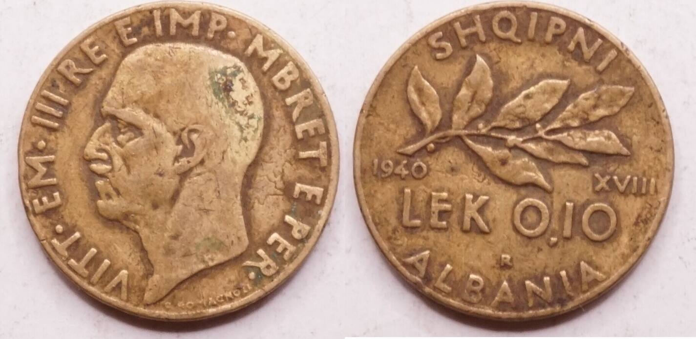 Albania 0.1 lek 1940 Vittorio Emanuele III ss | MA-Shops