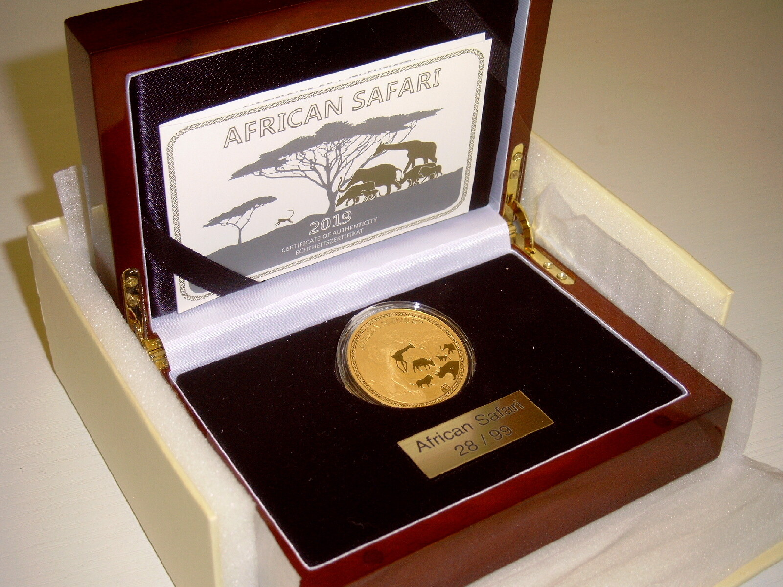 Tschad 5000 Francs 2019 1 oz Goldmünze African Safari - Affe PP | MA-Shops