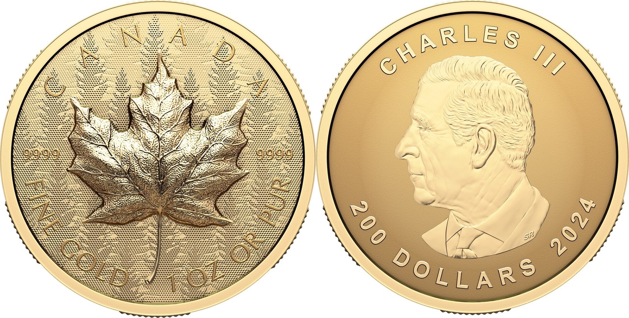 Kanada 200$ 2024 1 oz Goldmünze Maple Leaf Reverse Proof | MA-Shops