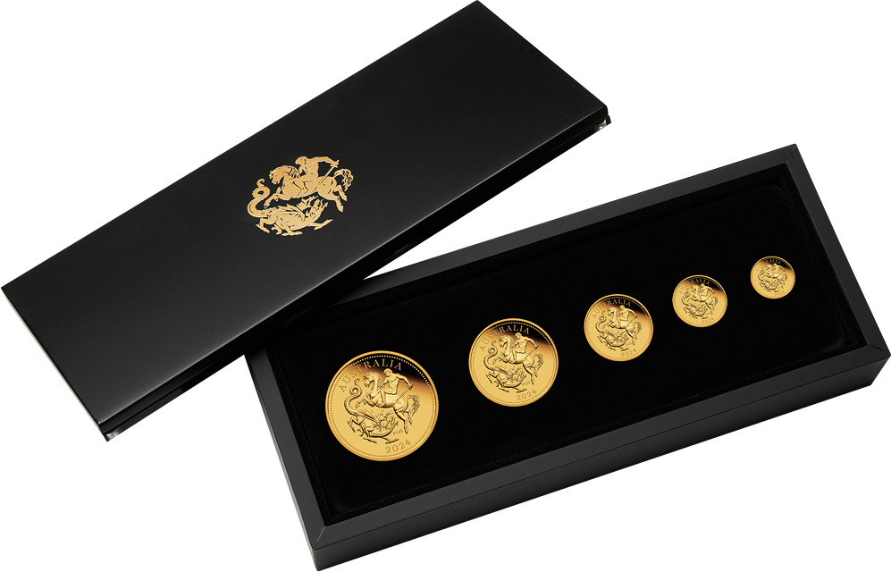 Australien 195$ 2024 Gold Sovereign - 125. Jubiläum Satz 5 Werte PP ...