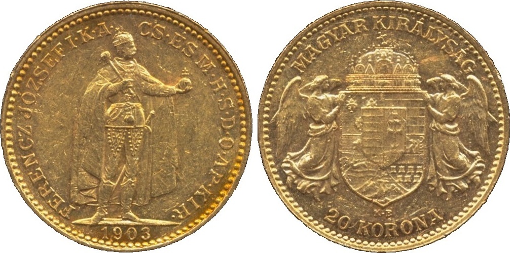 Österreich-Ungarn 20 Kronen 1903 20 Korona Goldmünze Franz Joseph I ...