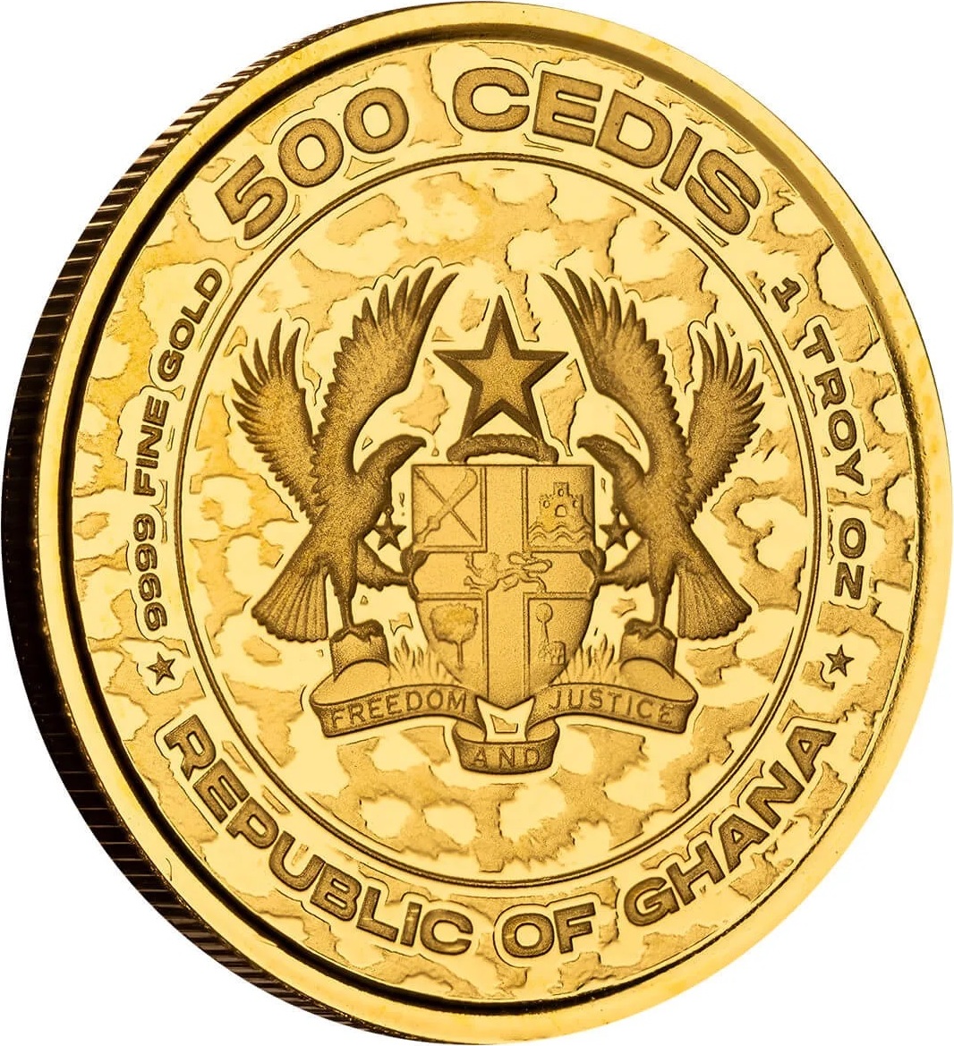 Ghana 500 Cedis 2023 1 oz Goldmünze Leopard | MA-Shops