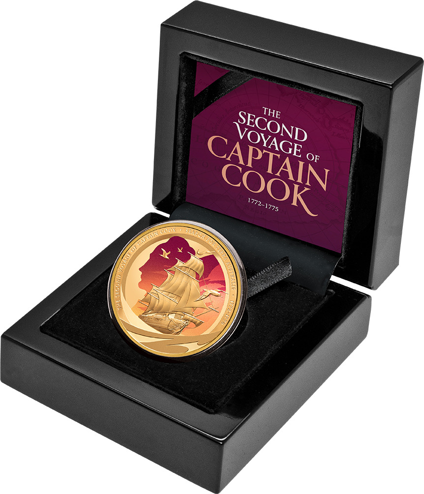 Niue 100$ 2025 1 oz Goldmünze Captain Cook – Zweite Reise PP | MA-Shops
