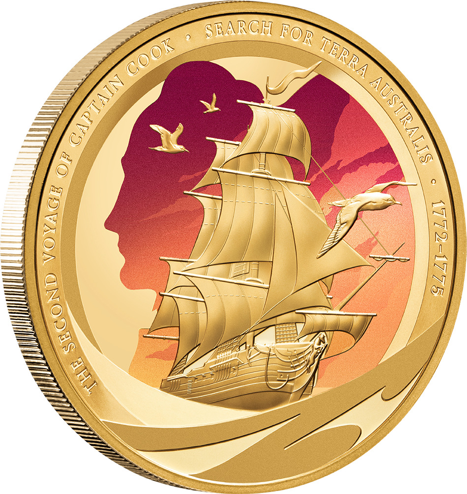 Niue 100$ 2025 1 oz Goldmünze Captain Cook – Zweite Reise PP | MA-Shops