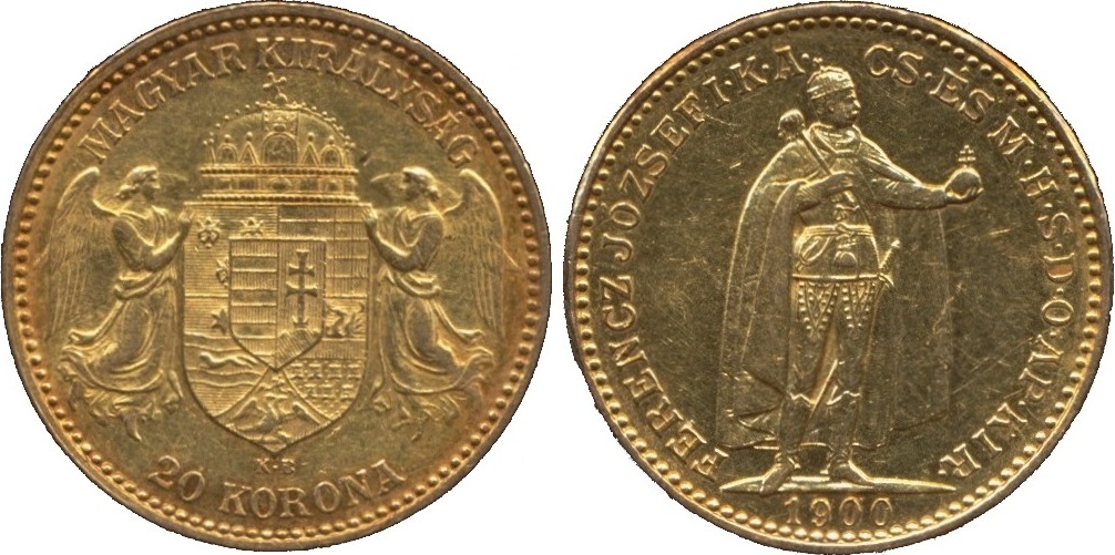 Österreich-Ungarn 20 Kronen 1900 20 Korona Goldmünze Franz Joseph I ...