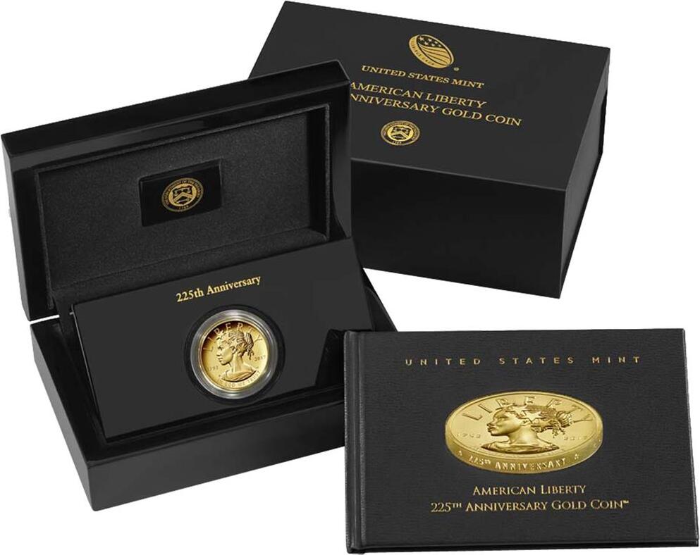 USA 100$ 2017 1 oz Goldmünze American Liberty - 225th Anniversary ...