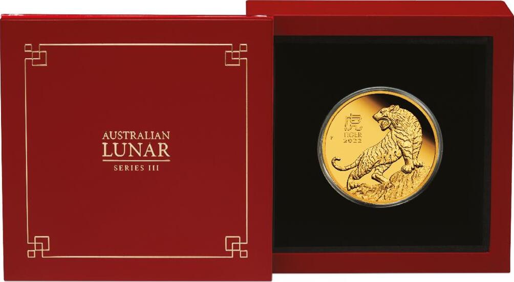 Australien 100$ 2022 1 oz Goldmünze Lunar III. - Jahr des Tigers PP | MA-Shops