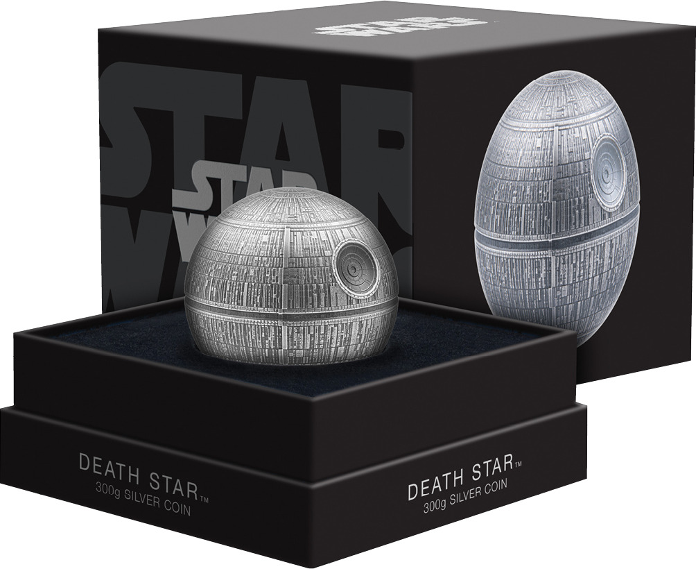 Niue 10$ 2024 300 g Silbermünze Star Wars - Todesstern Antique Finish ...