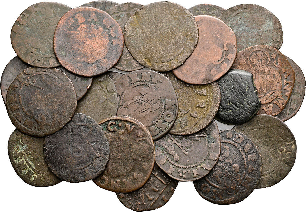 Italien Venedig, Alois Contarini 1676-1684, Lot mit 24 Stück 12 Denarii ...