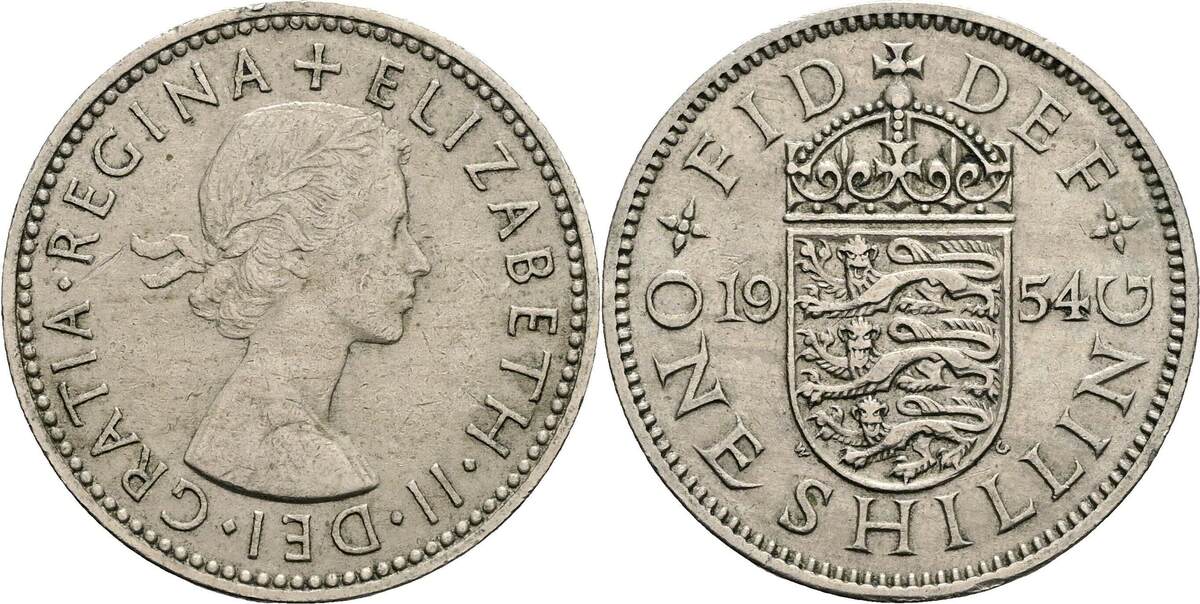 Großbritannien, 1 Shilling 1954 ss/vz | MA-Shops